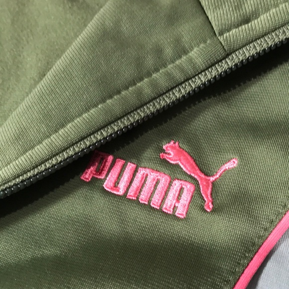 Puma | Jackets & Coats | Puma Green Zip Up Sport Jacket | Poshmark